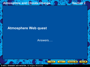 Atmosphere Webquest