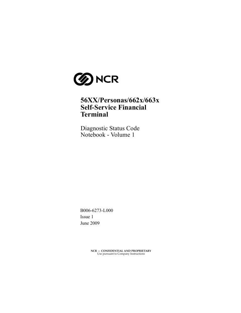 NCR ATM Diagnostic Status Code Notebook
