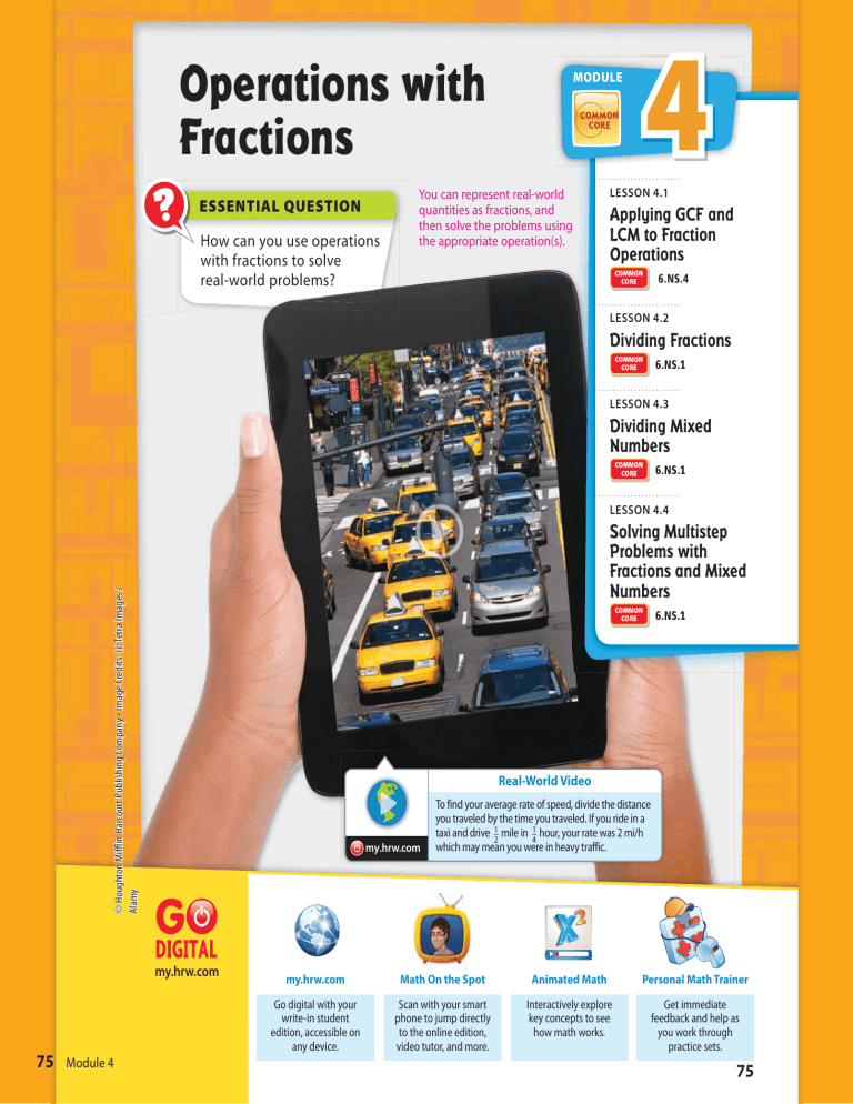 Operations with fractions