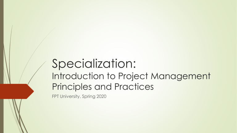 Project Management Specialization Intro