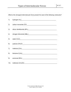 VSEPR Theory & Molecular Properties Worksheet