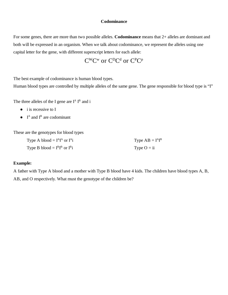 Codominance & Blood Types: Genetics Explained