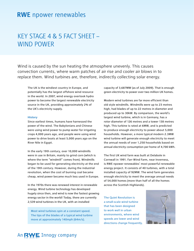 Wind Power Fact Sheet: History, Turbines, and Benefits