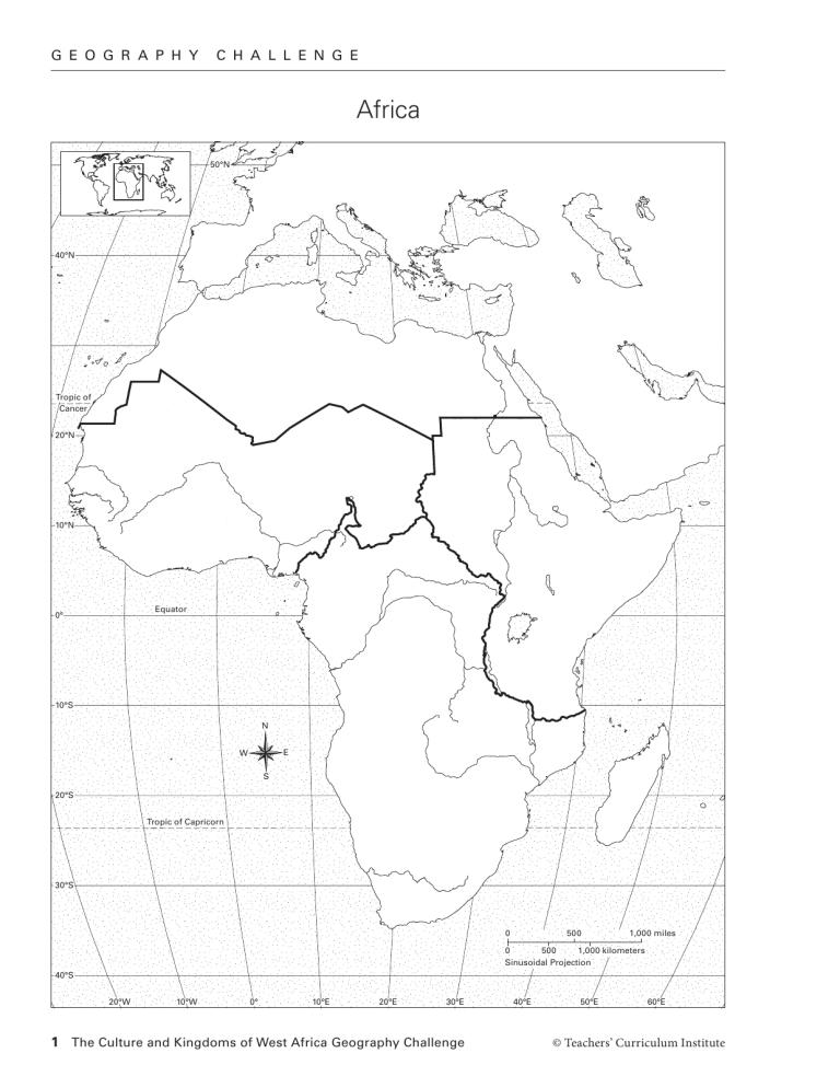 Africa Geography Challenge Worksheet