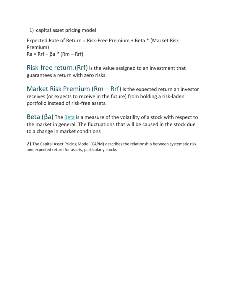 Capital Asset Pricing Model (CAPM) Explained