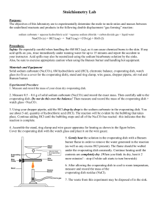 Stoichiometry Lab: Sodium Carbonate & Hydrochloric Acid
