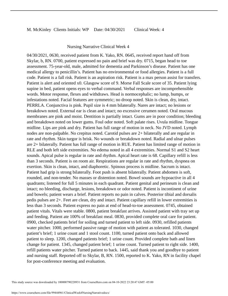 ClinicalWeek4NursingNarrative.docx