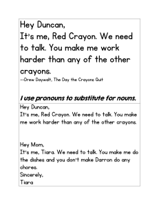 Crayon Box Poem: Talking Objects Writing Prompt