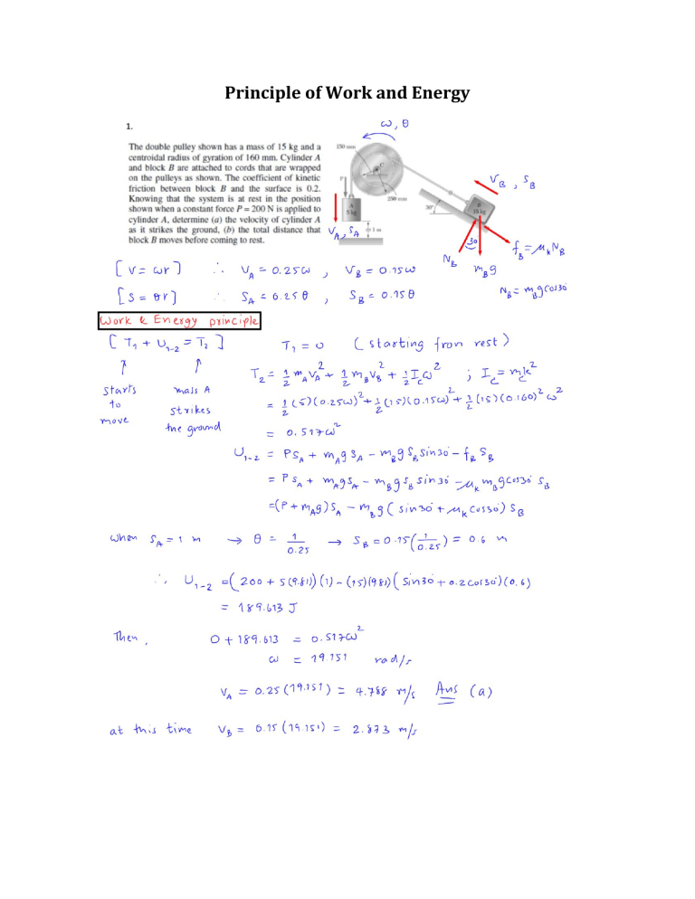 Work & Energy Principle: Physics Problem Solution