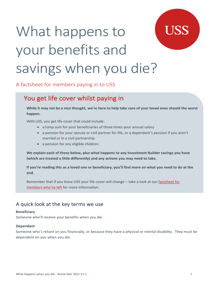 USS Pension: Death Benefits & Savings Explained