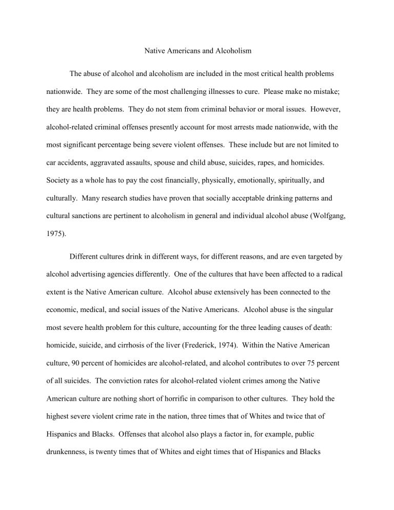 Native American Alcoholism: Causes, History, and Impact