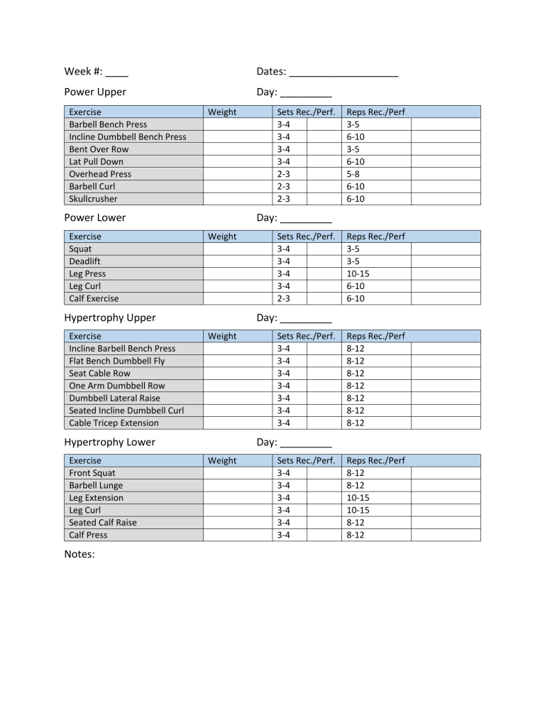 PHUL Tracker Sheet