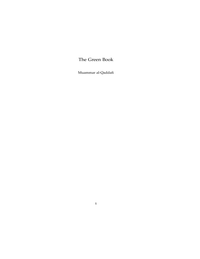 Gaddafi Green Book