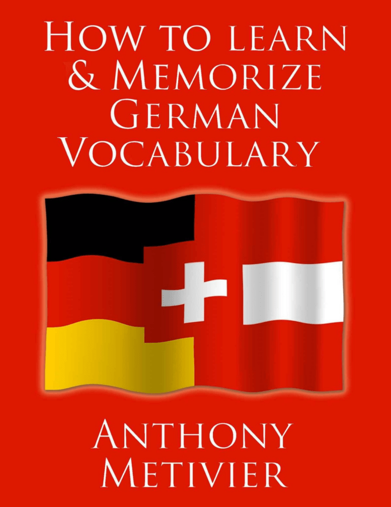 How to Learn and Memorize German Vocabulary ... Using a Memory Palace ...