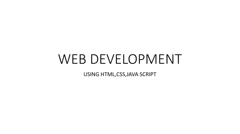 Web Development with HTML, CSS, JavaScript