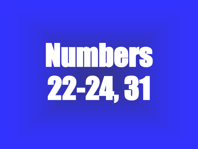 Numbers 22-24-Balam Balak