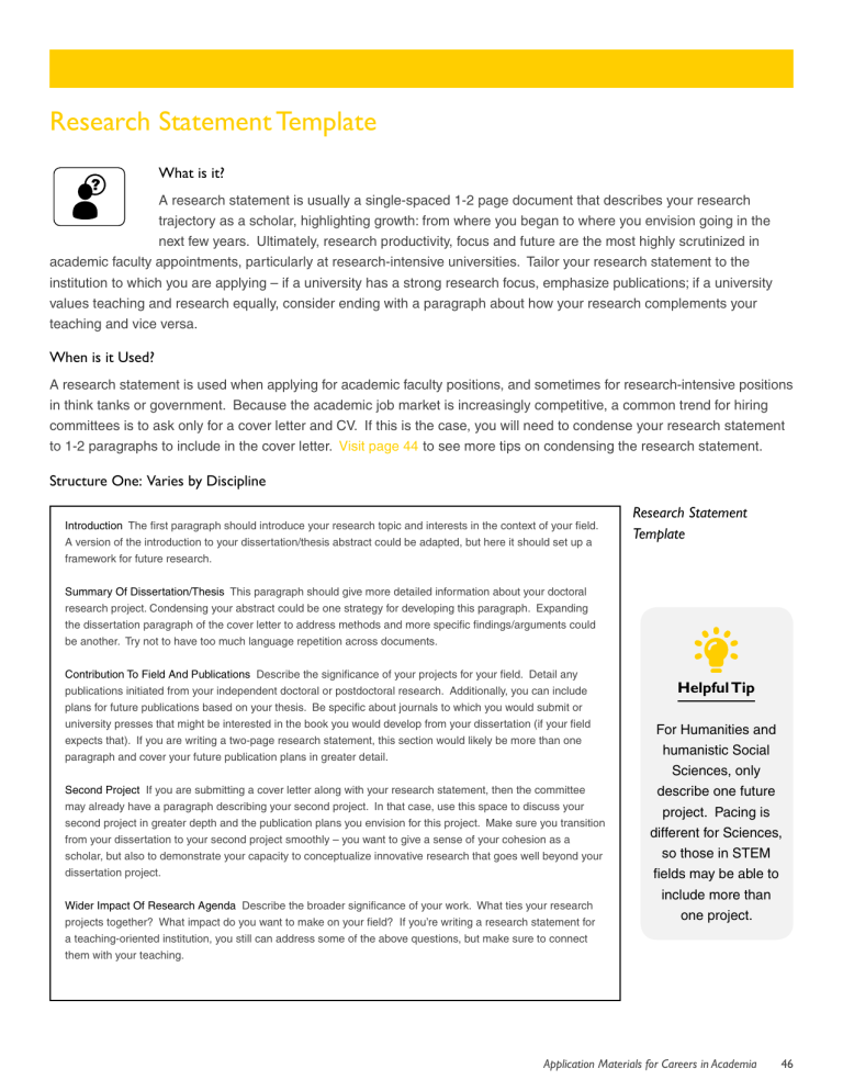 UCLA Research Statement Template