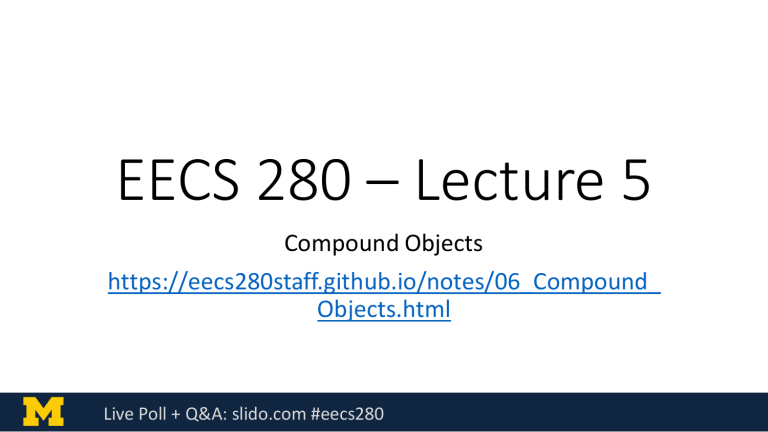 05 - Compound Objects