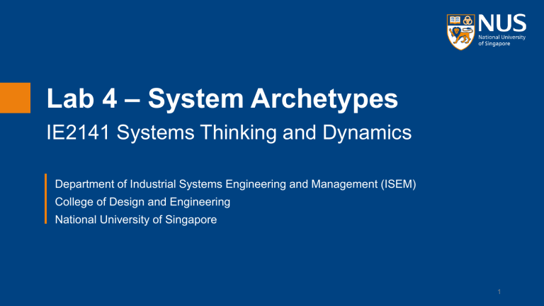 Lab 4 System Achetypes