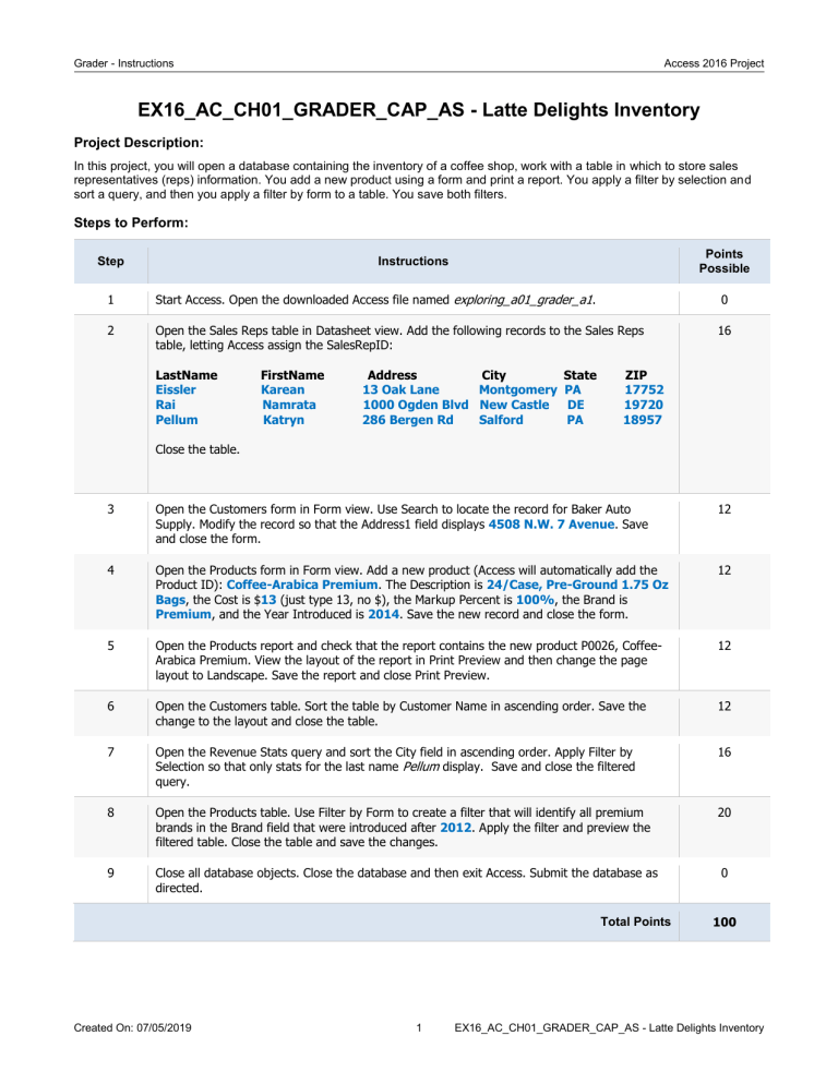 EX16 AC CH01 GRADER CAP AS Instructions