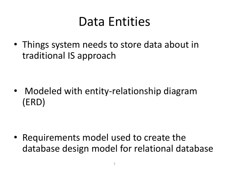 Data Entities & Objects: ERD vs Class Diagrams