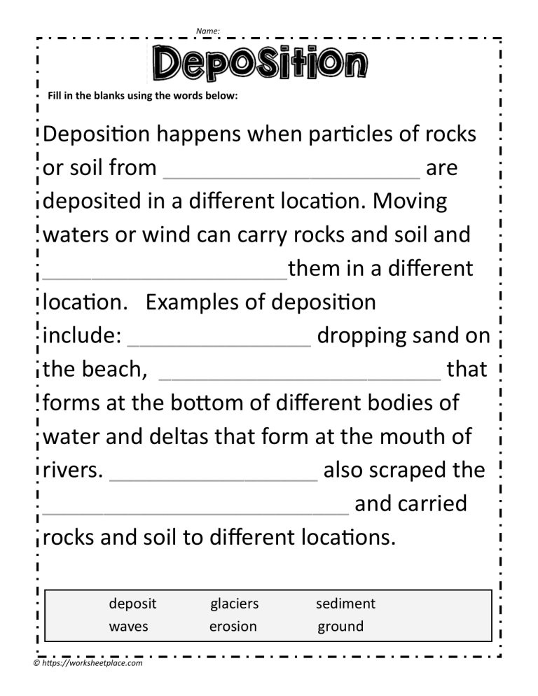 Deposition-Worksheet