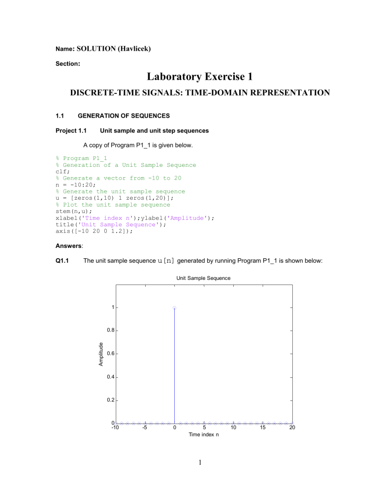 Laboratory Exercise 1