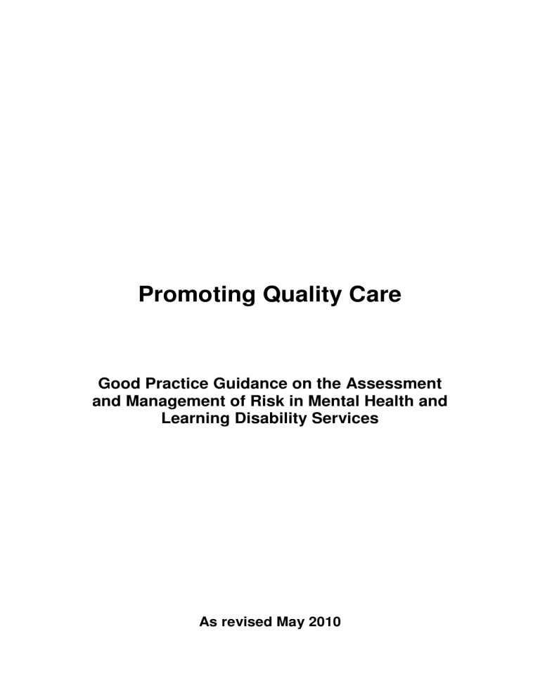 Promoting Quality Care
