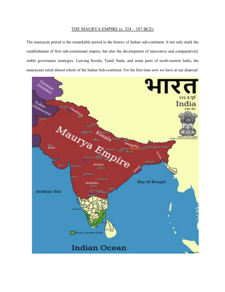 THE MAURYA EMPIRE