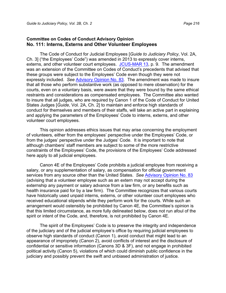 Advisory Opinion 111 and 112