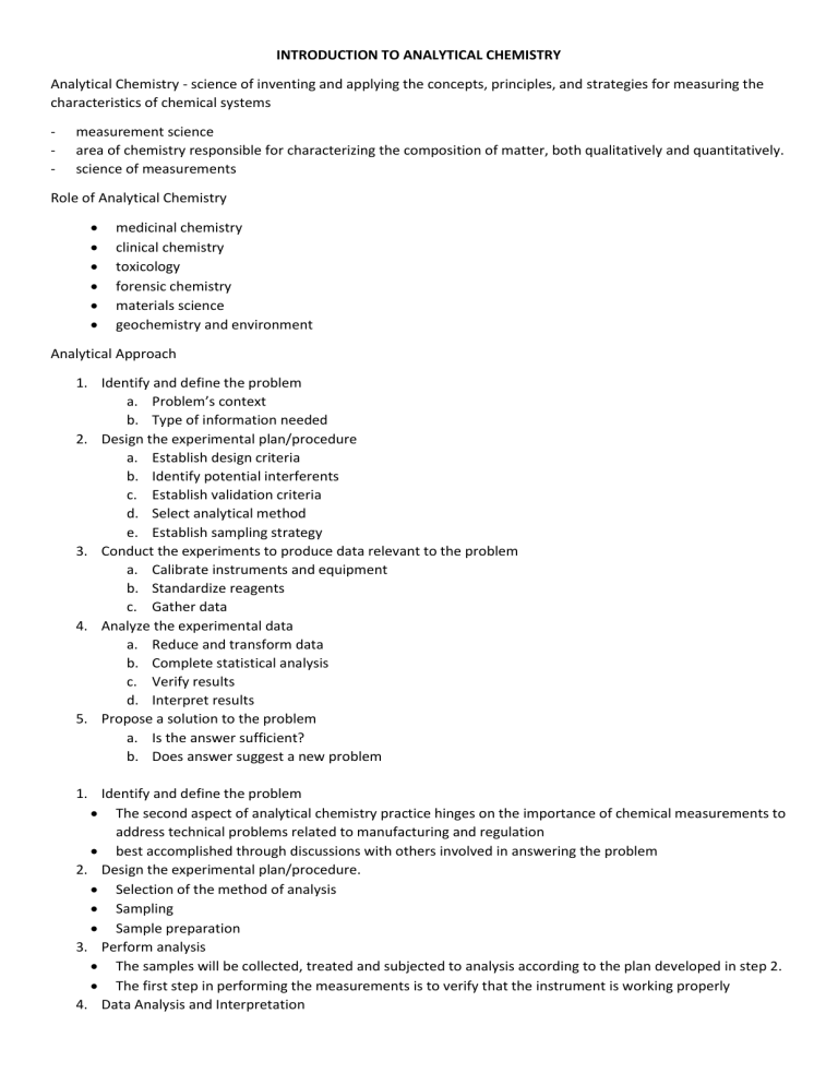 Analytical Chemistry Reviewer