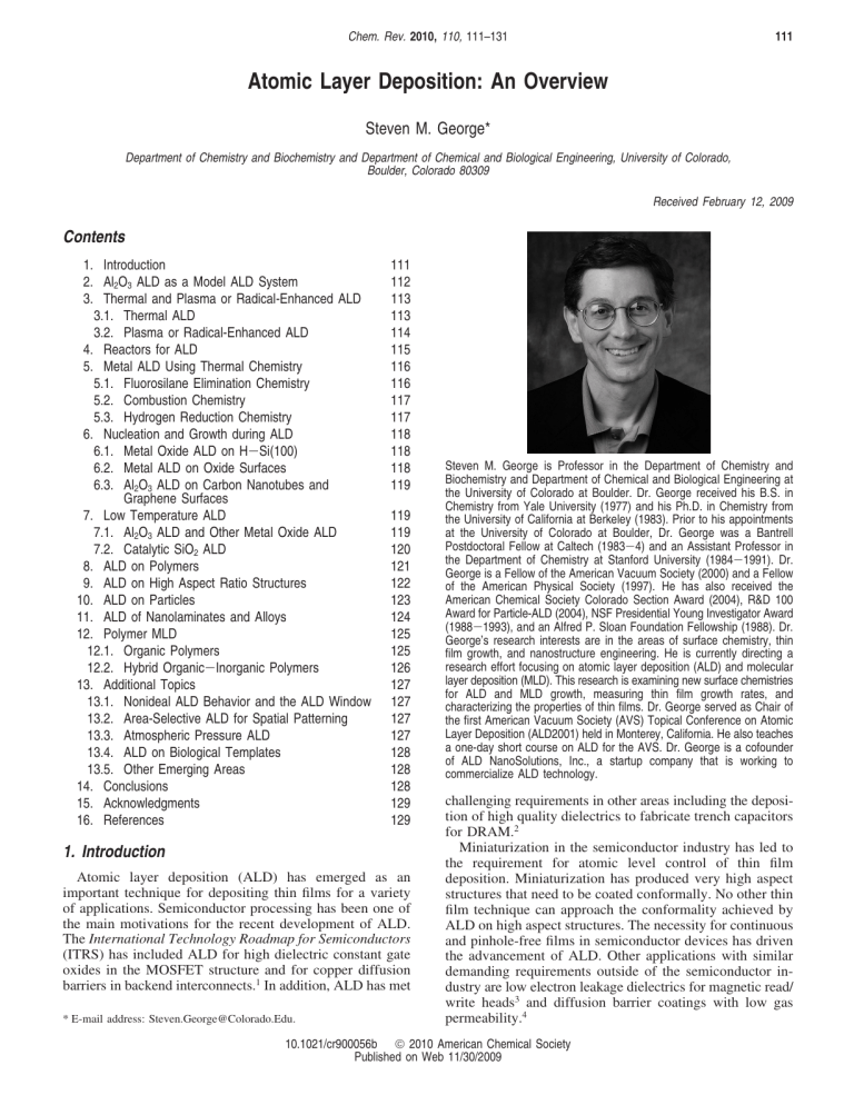 ALD Review Steve George 2009