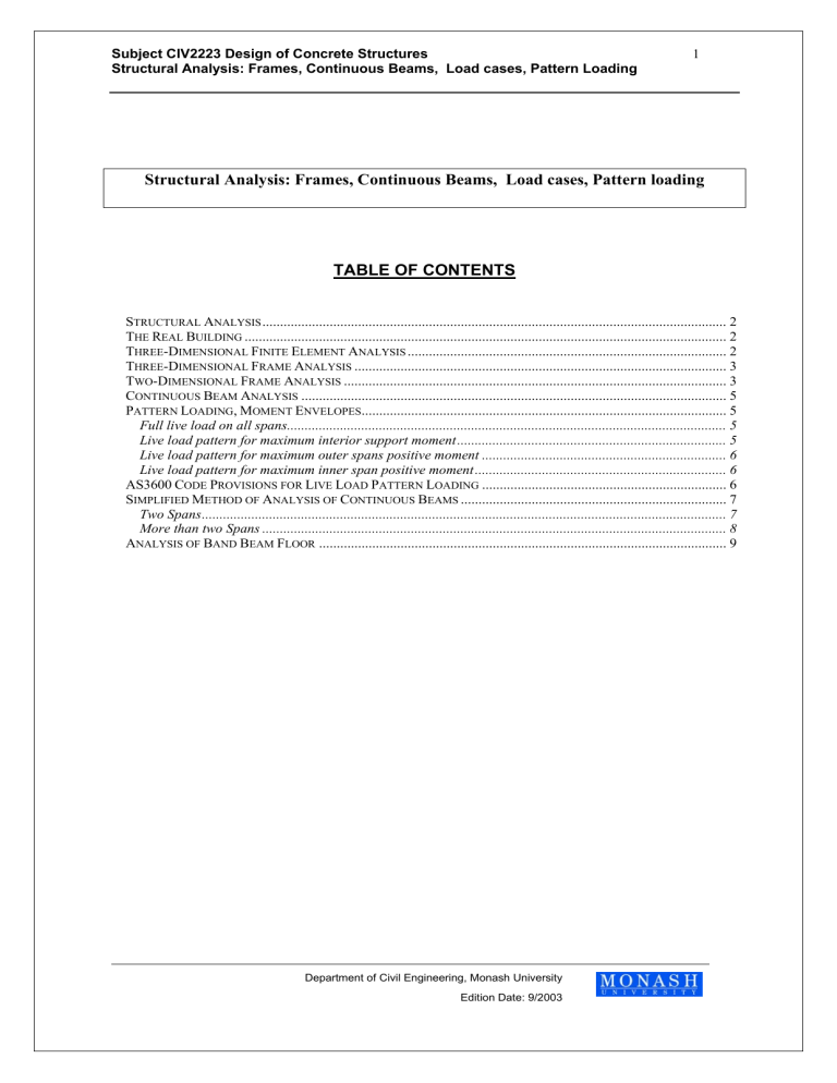 Analysis cont beam