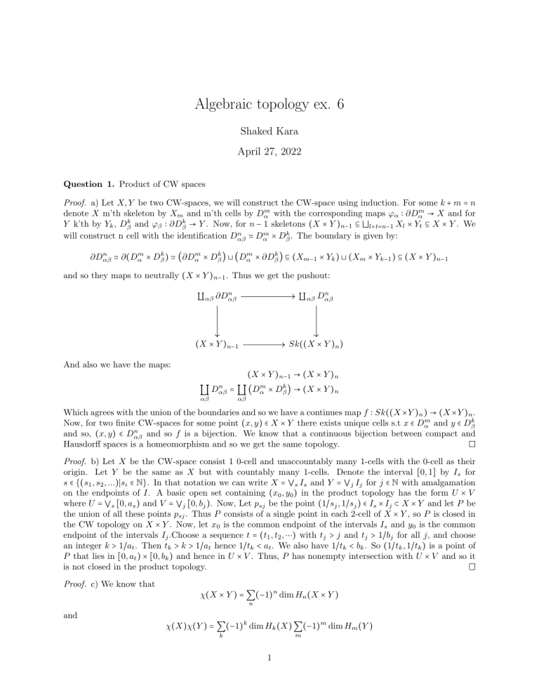 Algebraic topology ex 6