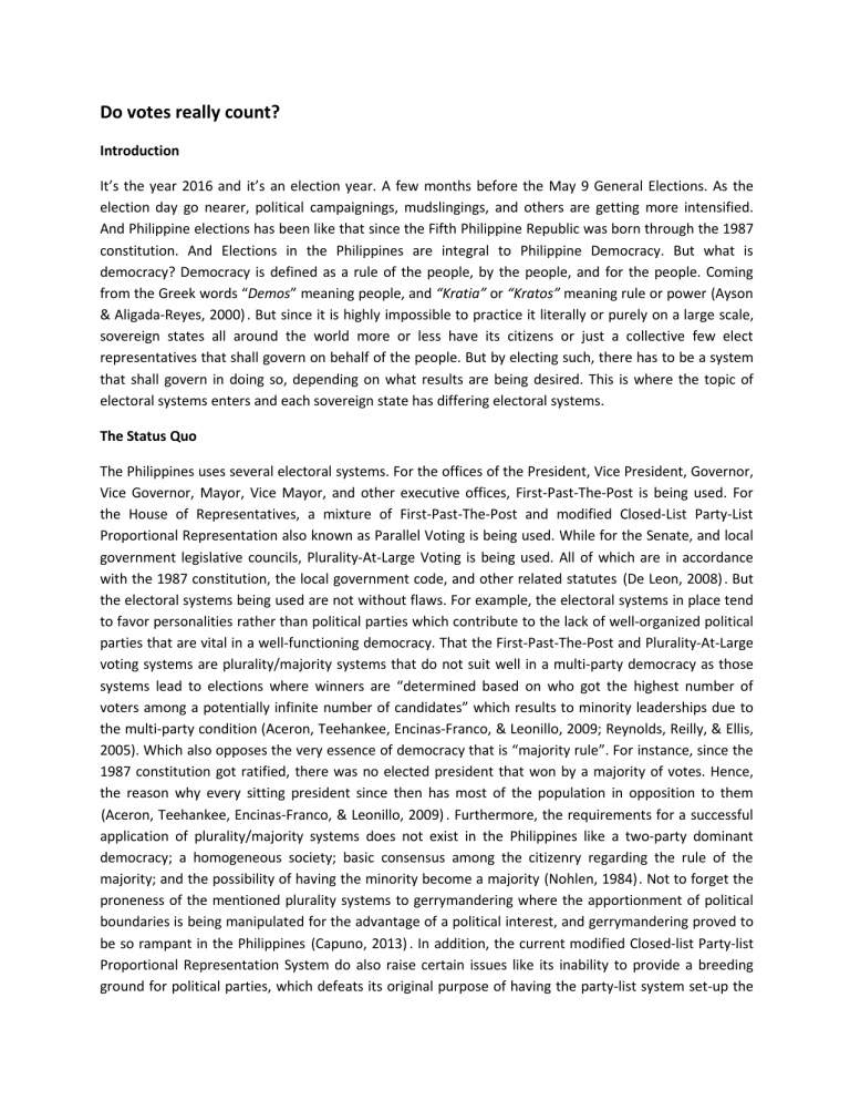 Unreflective Elections