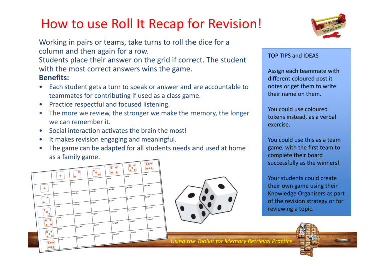 Roll-it-recap