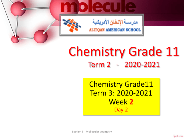 Molecular Geometry: Grade 11 Chemistry Presentation