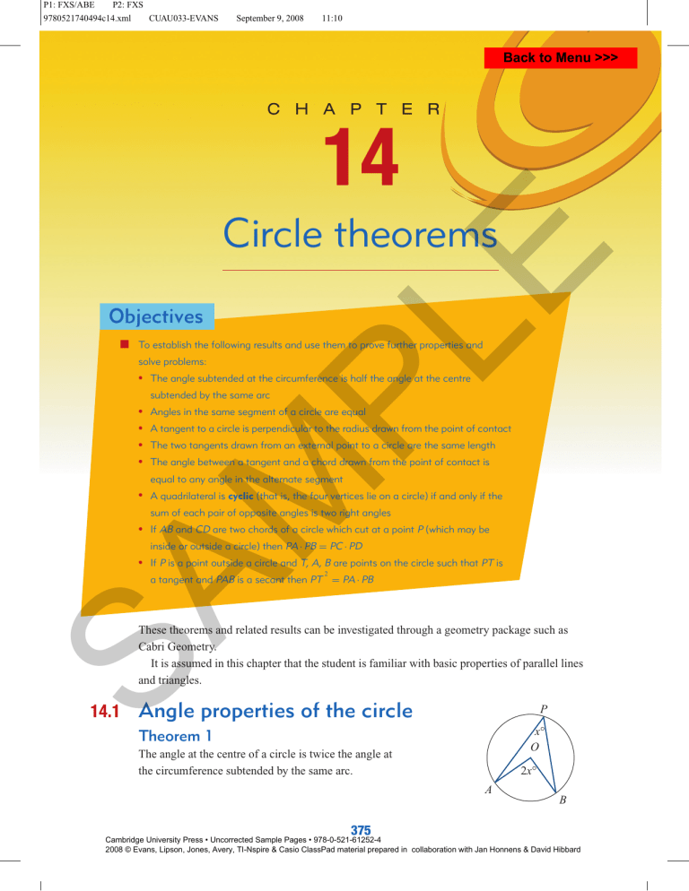 Circle Theorems