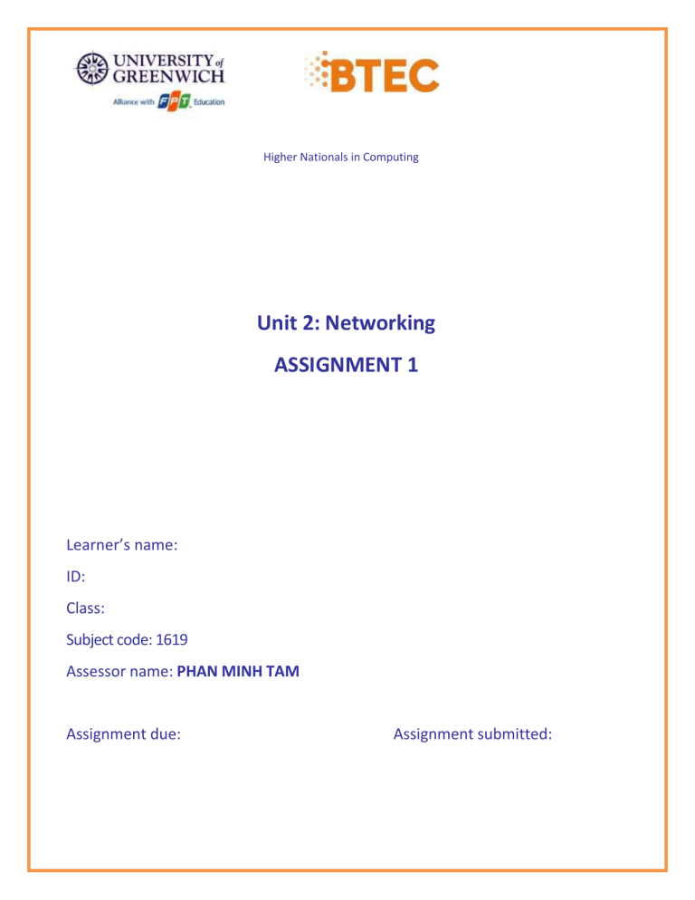 1619 - Assignment 1 Full Võ Hoàng Hiển