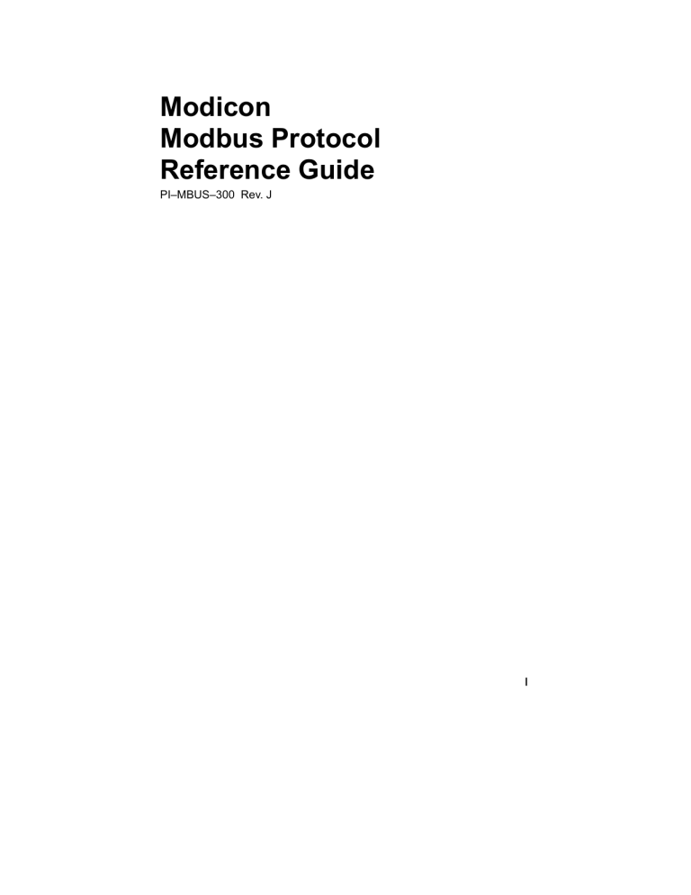 Modbus Reference Guide