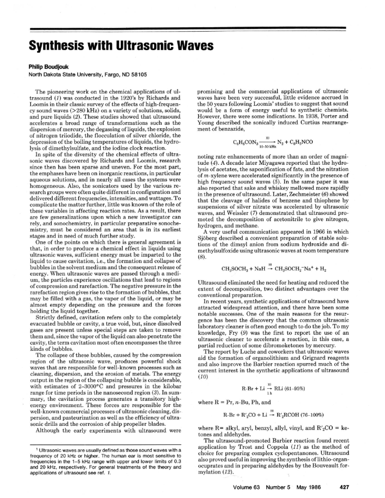 Ultrasound - Synthesis