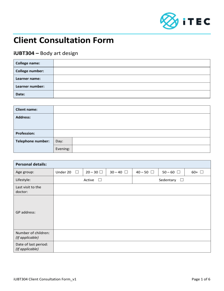 Client Consultation Form v1