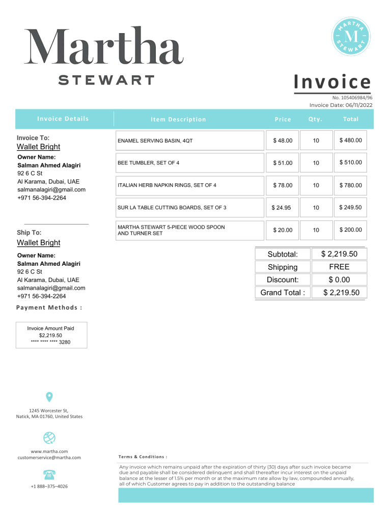 INVOICE