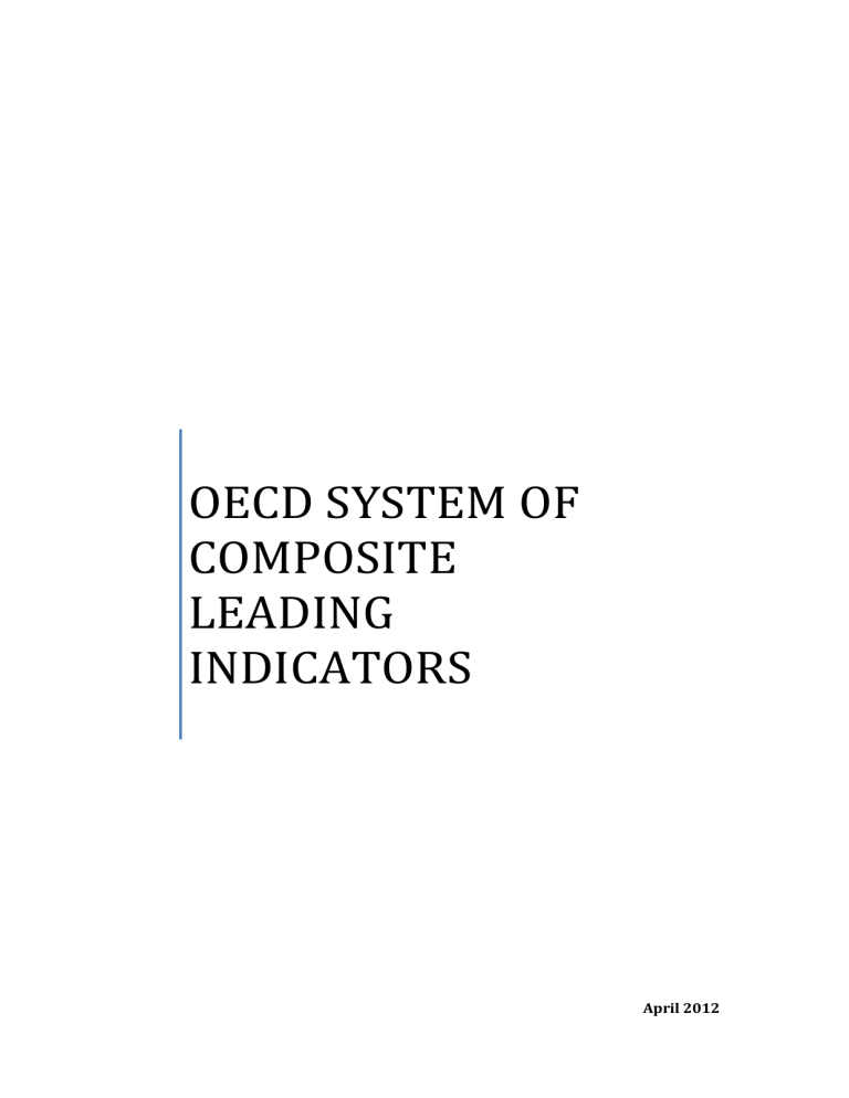 OECD Composite Leading Indicators Methodology