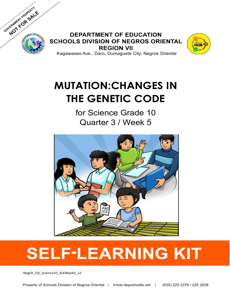 Mutation: Changes in the Genetic Code - Grade 10 Science