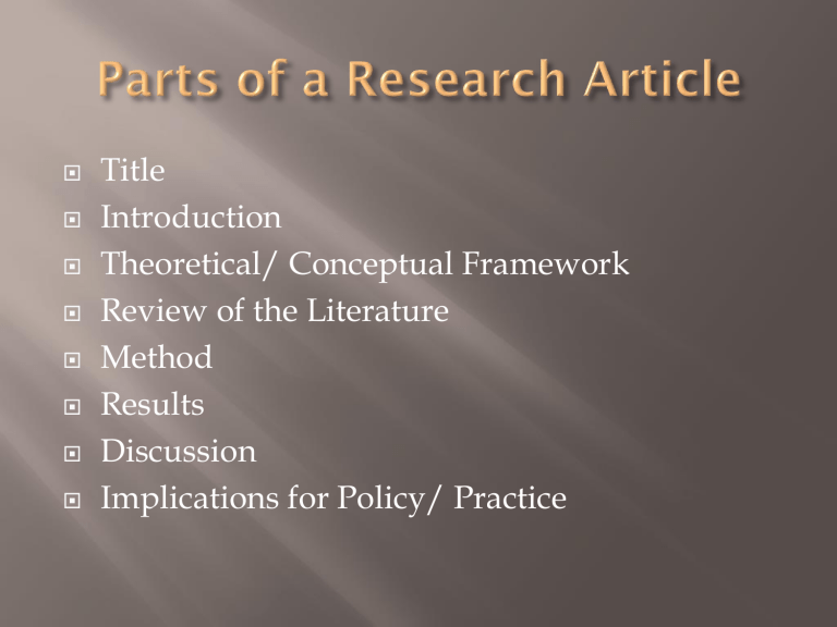 Research Article Structure: Key Sections Explained