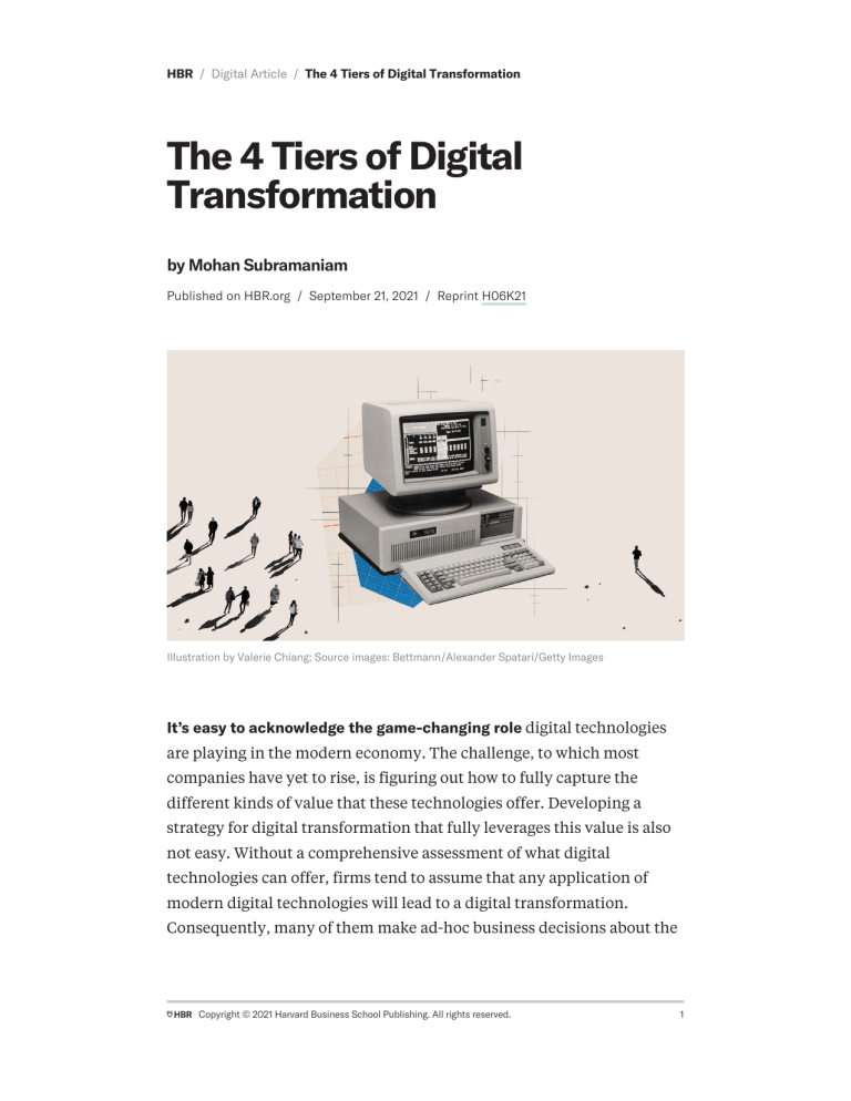 4 Tiers of Digital Transformation
