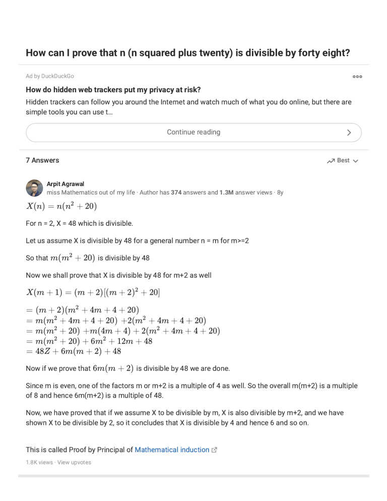 Divisibility Proof: n(n^2 + 20) by 48