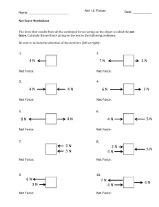 Net Force Worksheet: Physics Problems & Concepts