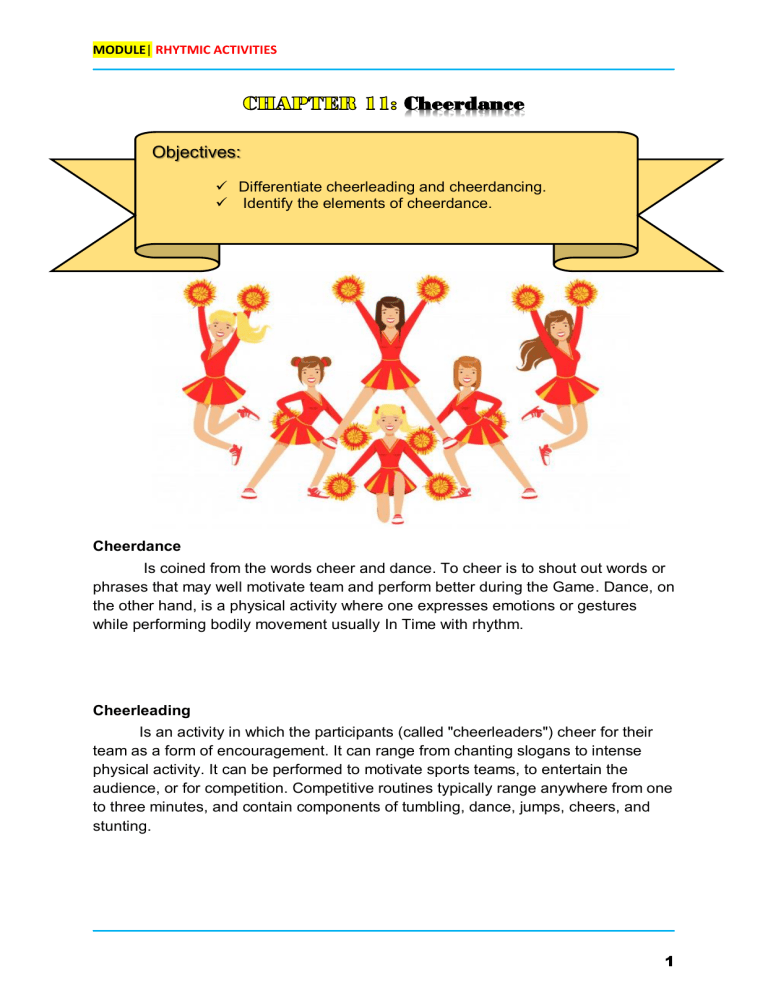 Cheerdance: Elements and Differences